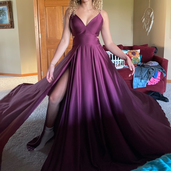 Alyce Paris | Dresses | Alyce Fit And Flare Maroon Prom Dress | Poshmark